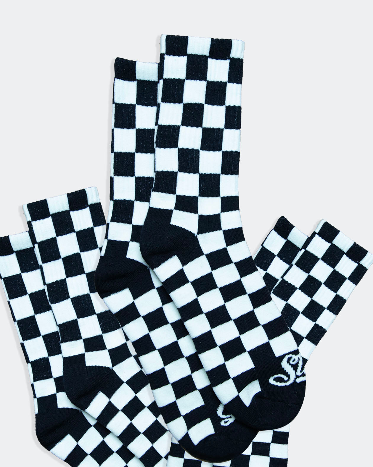 Stay Greasy Crew Socks | Black & White Socks | Greasy Hands Society