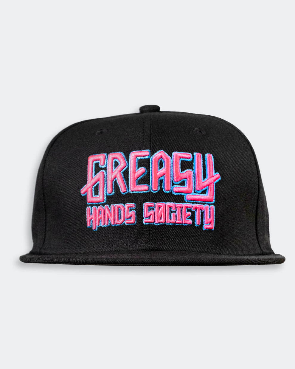 Pro-Series | Black Hat with Pink/Blue Logo | Greasy Hands Society